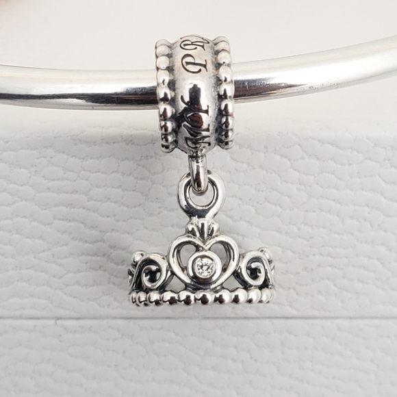 Pandora | Jewelry | Authentic Pandora Princess Crown Dangle Charm ...